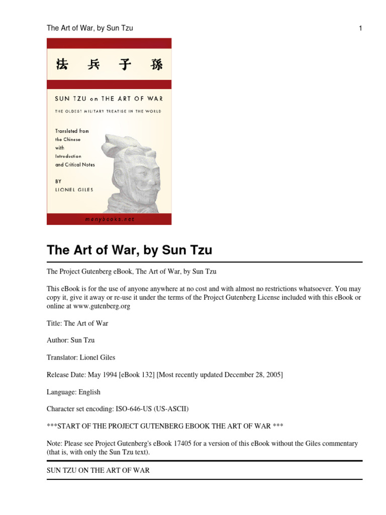 THE ART OF WAR - No Comments | PDF
