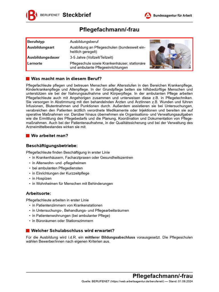 Steckbrief: Was Macht Man in Diesem Beruf? | PDF