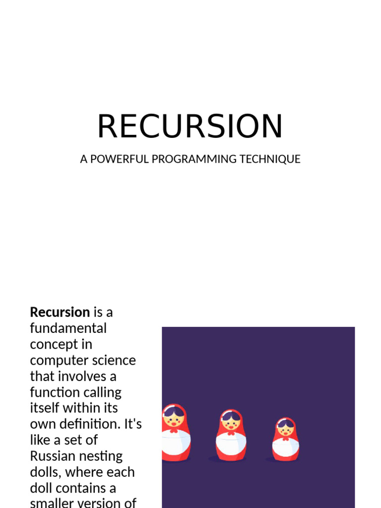 RECURSION | PDF RECURSION | PDF