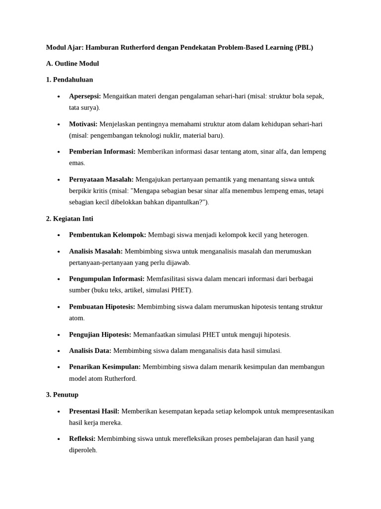Modul Ajar Hamburan Rutherford 3 | PDF