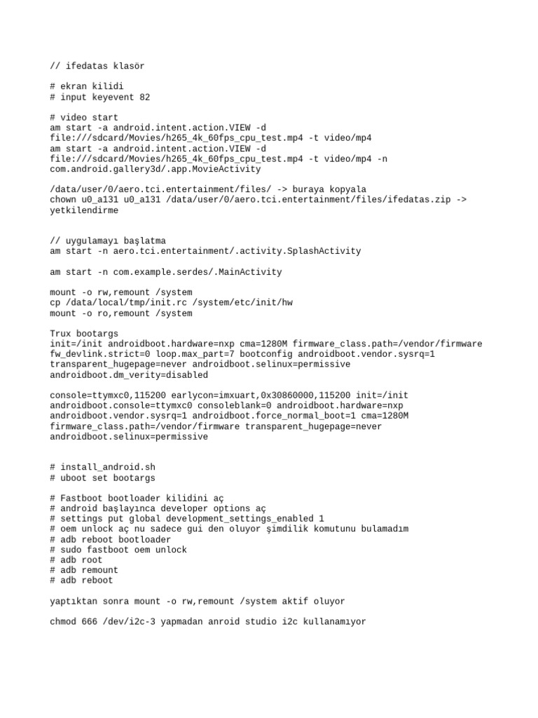 Android Commands | PDF