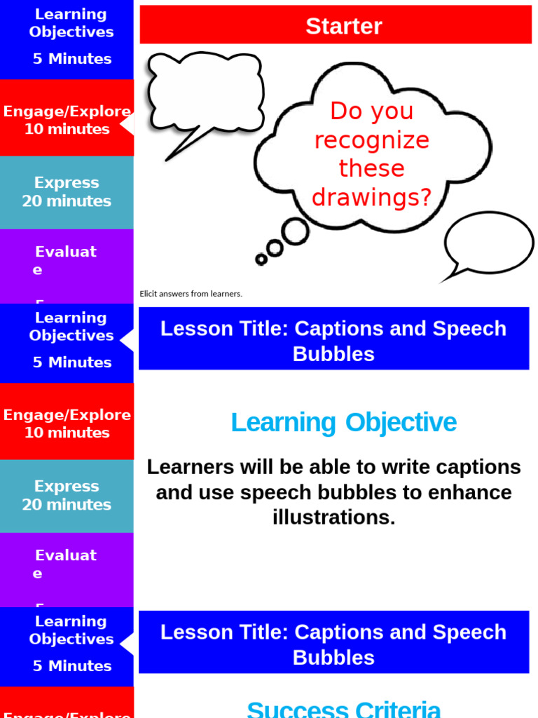 Captions & Speech Bubbles | PDF