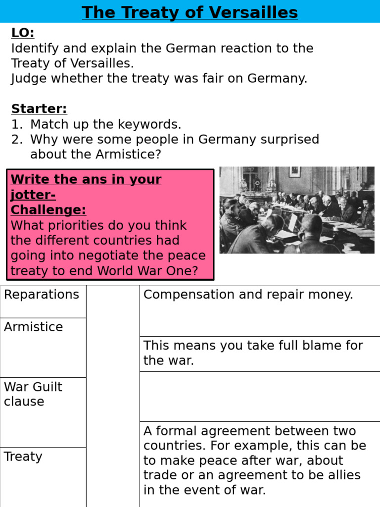 The Treaty of Versailles Coverwork | PDF