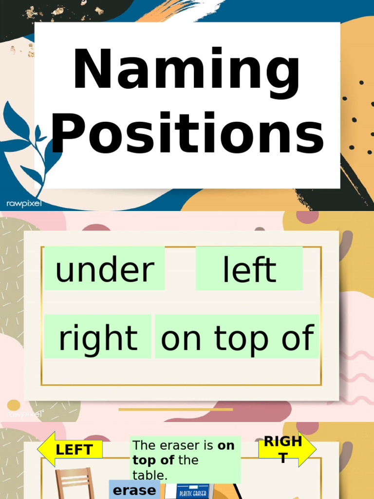 Naming Positions Grade 1 1 | PDF