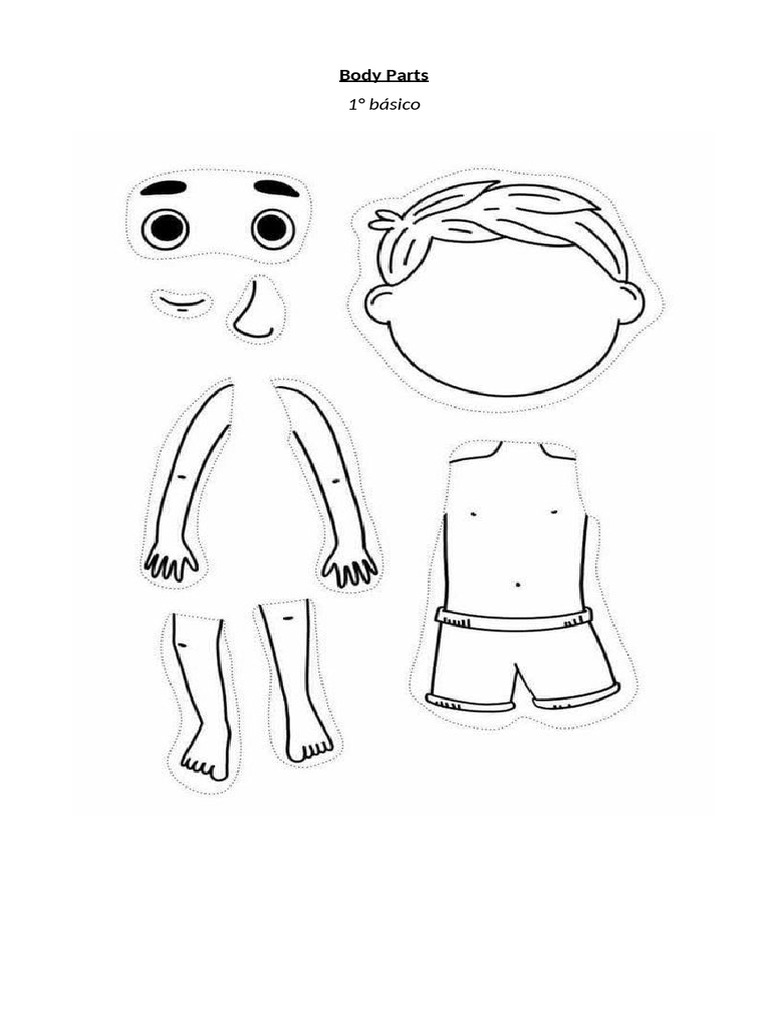 1° Body Parts Recortable | PDF