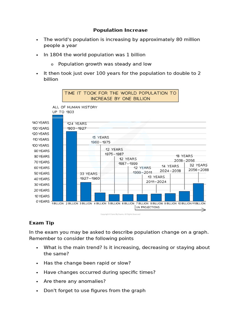 Population Notes 1.1 (IGCSE Geography) | PDF