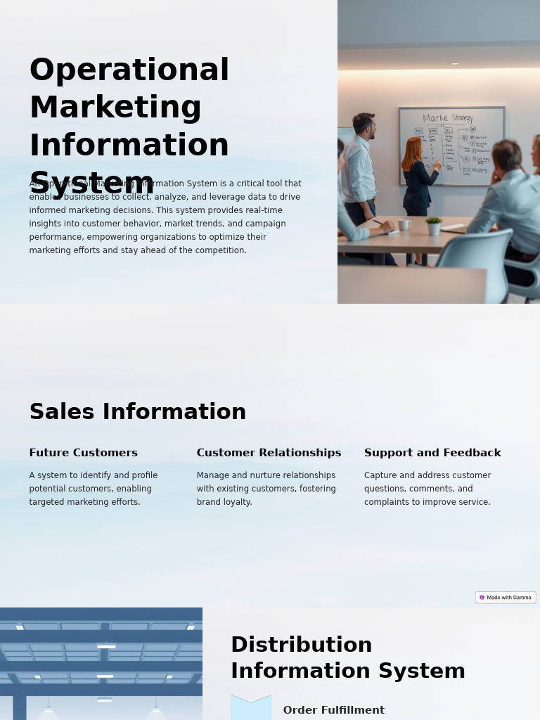 Operational Marketing Information System | PDF