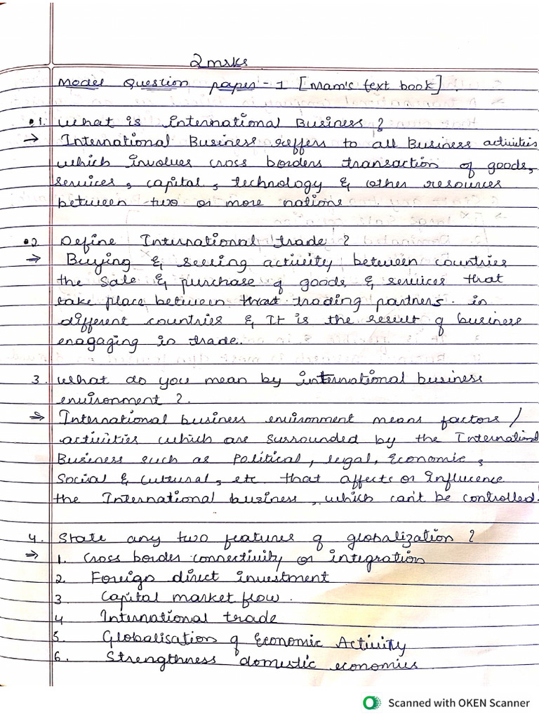 Two Marks Ib Questions and Answer | PDF