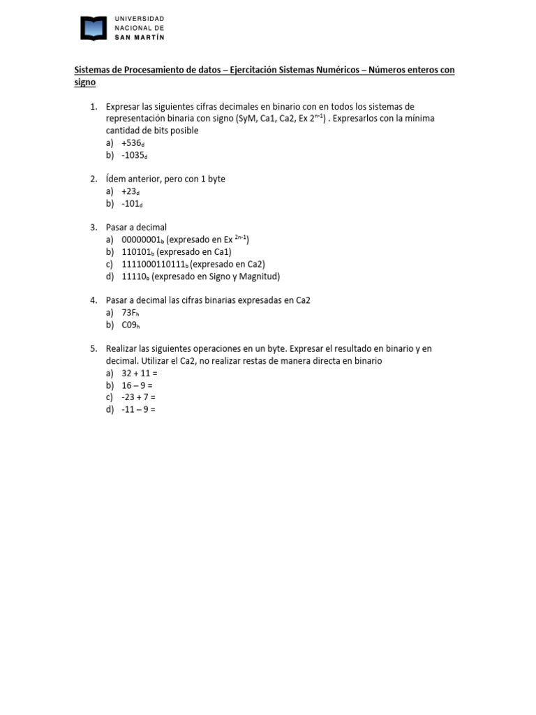 TP-02-Sist-Num-Cambio-de-base-Enteros-con signo | PDF
