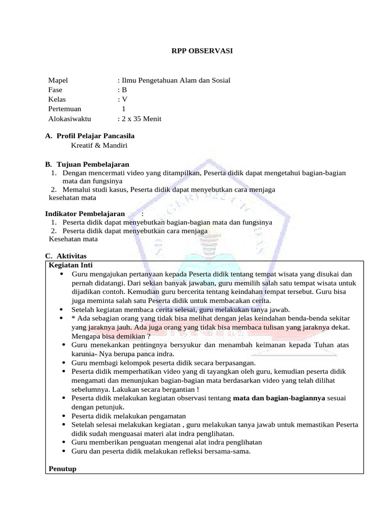 MODUL AJAR SYIFA IPAS | PDF