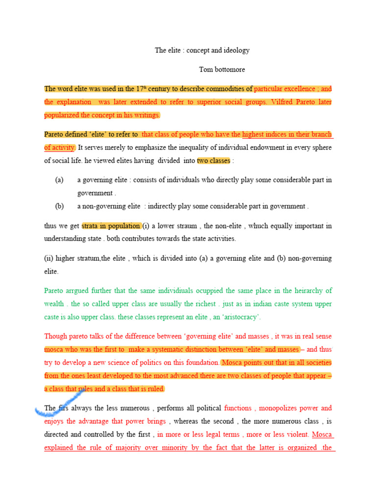 Elites | PDF | Social Stratification | Democracy