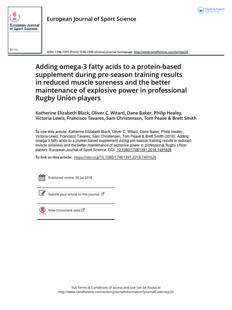 European Journal of Sport Science | PDF