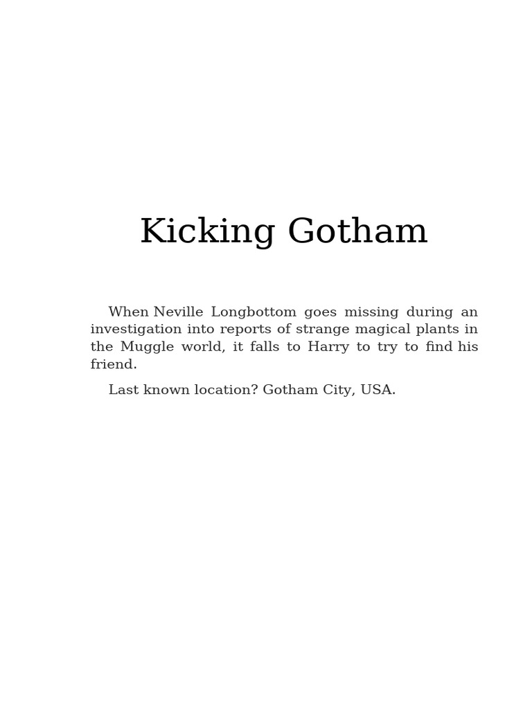 Kicking Gotham V1 | PDF