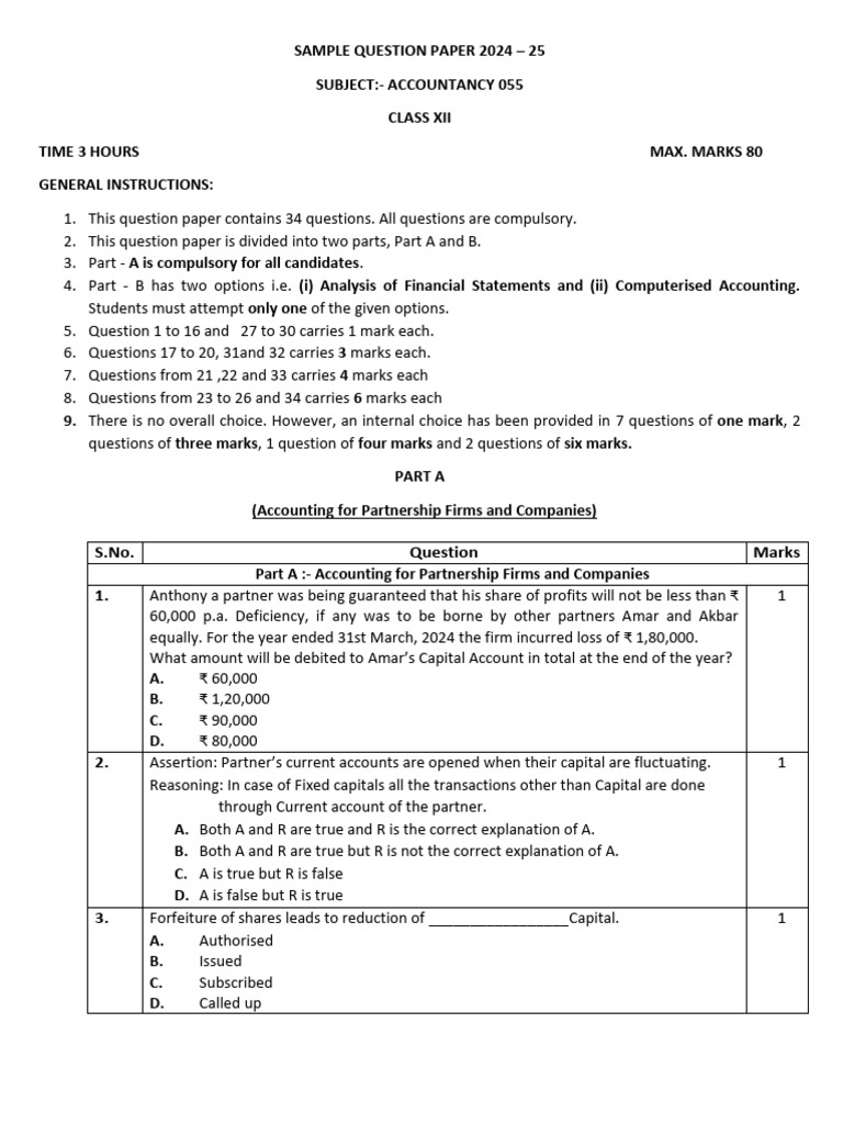 ACCOUNTANCY 2025 | PDF