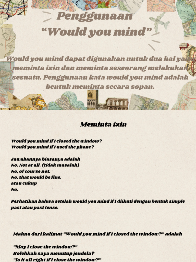 Penggunaan "Would You Mind" | PDF