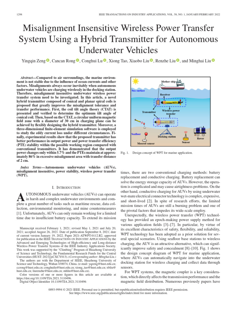 Misalignment Insensitive Wireless Power Transfer System Using A Hybrid Transmitter For ...