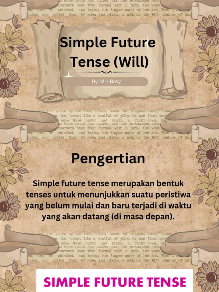 Simple Future Tense | PDF
