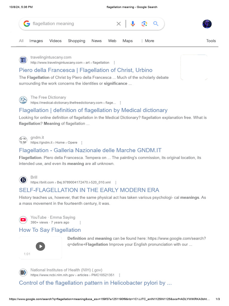 Flagellation Meaning: More Tools Images Videos Shopping News Web Maps | PDF