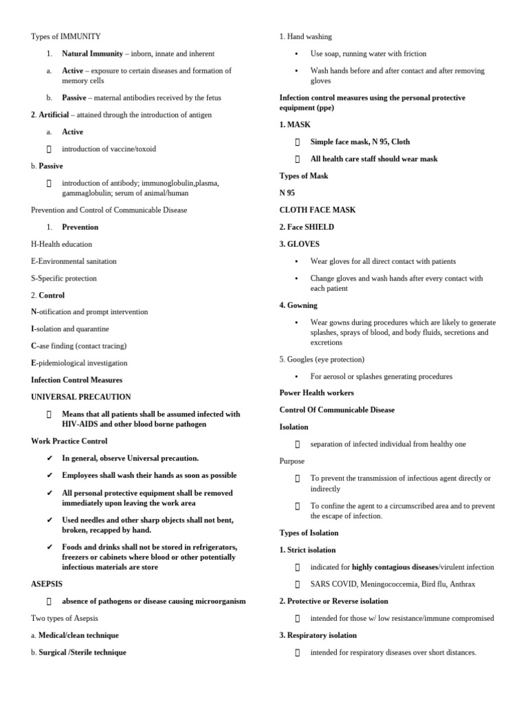 Types of Immunity | PDF | Infection | Immunology