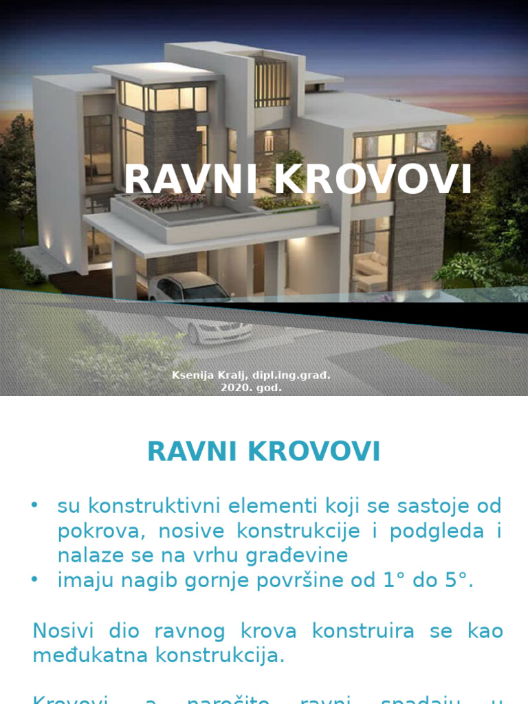Građevinske Konstrukcije Ravni Krovovi | PDF
