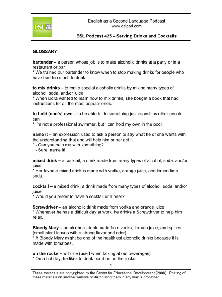 ESLPod 425 Guide | PDF