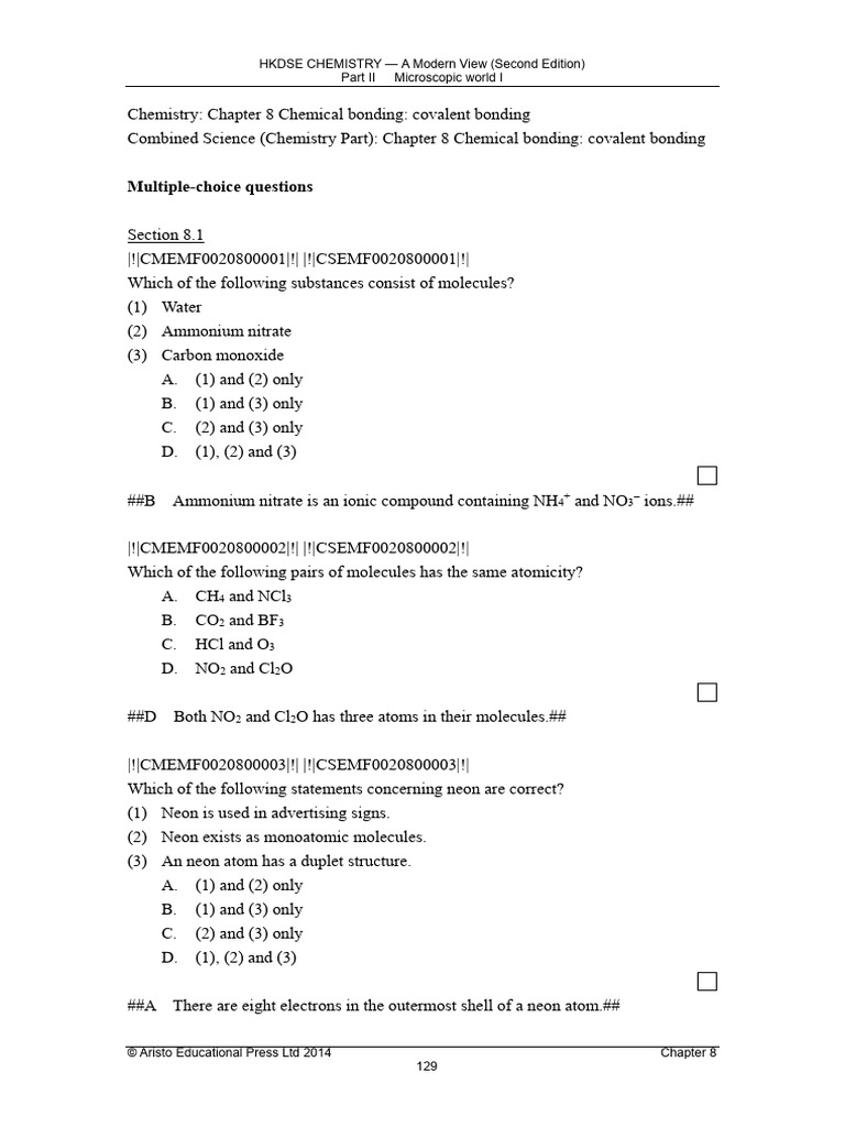 Chapter 8 Multiple-Choice Questions | PDF