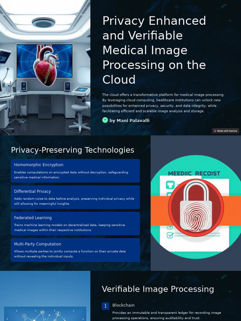 Privacy Enhanced and Verifiable Medical Image Processing On The Cloud | PDF