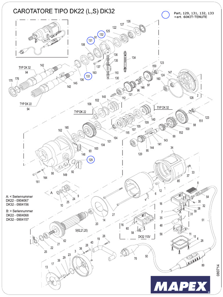 Disegno Esploso dk22 dk32 Mapex | PDF