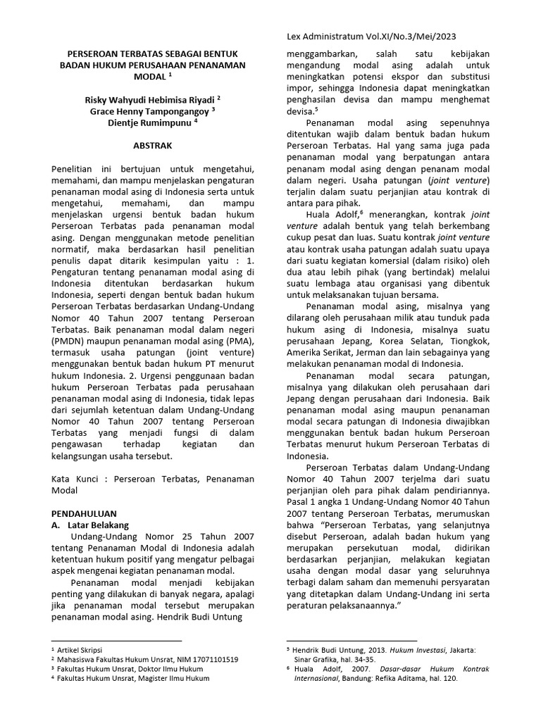 Jurnal+Risky+Wahyudi+Hebimisa+Riyadi pdf+FIX | PDF | Bisnis | Pengelolaan Keuangan & Uang