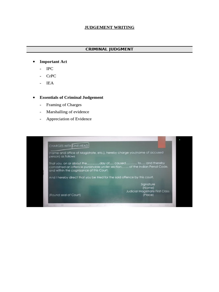 Judgement Writing | PDF