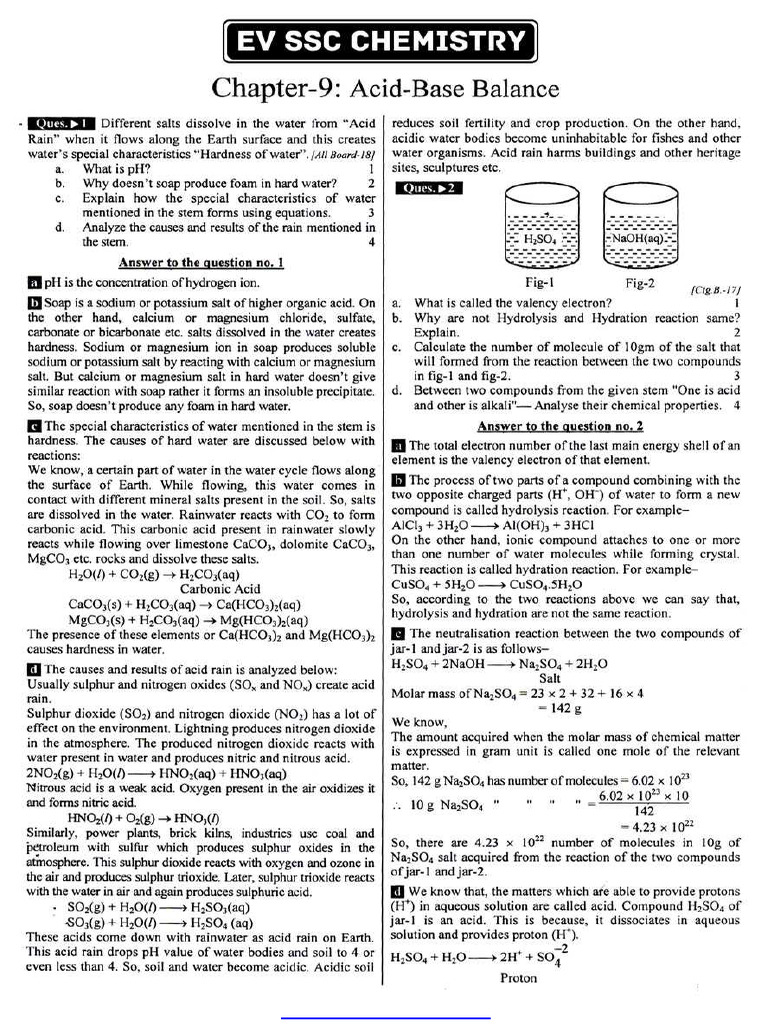 SSC Ev Chemistry 9th Chapter Note | PDF