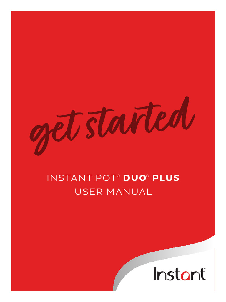 Instant Pot Duo Plus User Manual | PDF | Pressure Cooking | Dishwasher