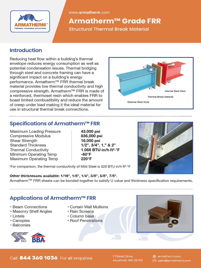 Armatherm FRR Data Sheet | PDF
