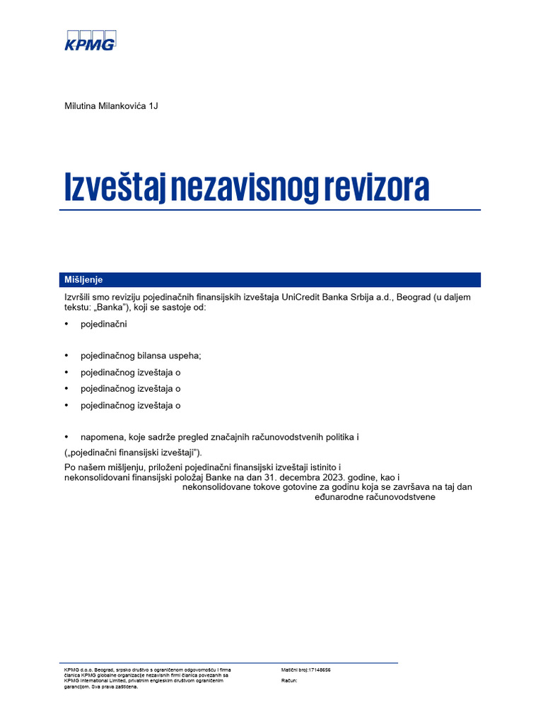Unicredit Revizija | PDF