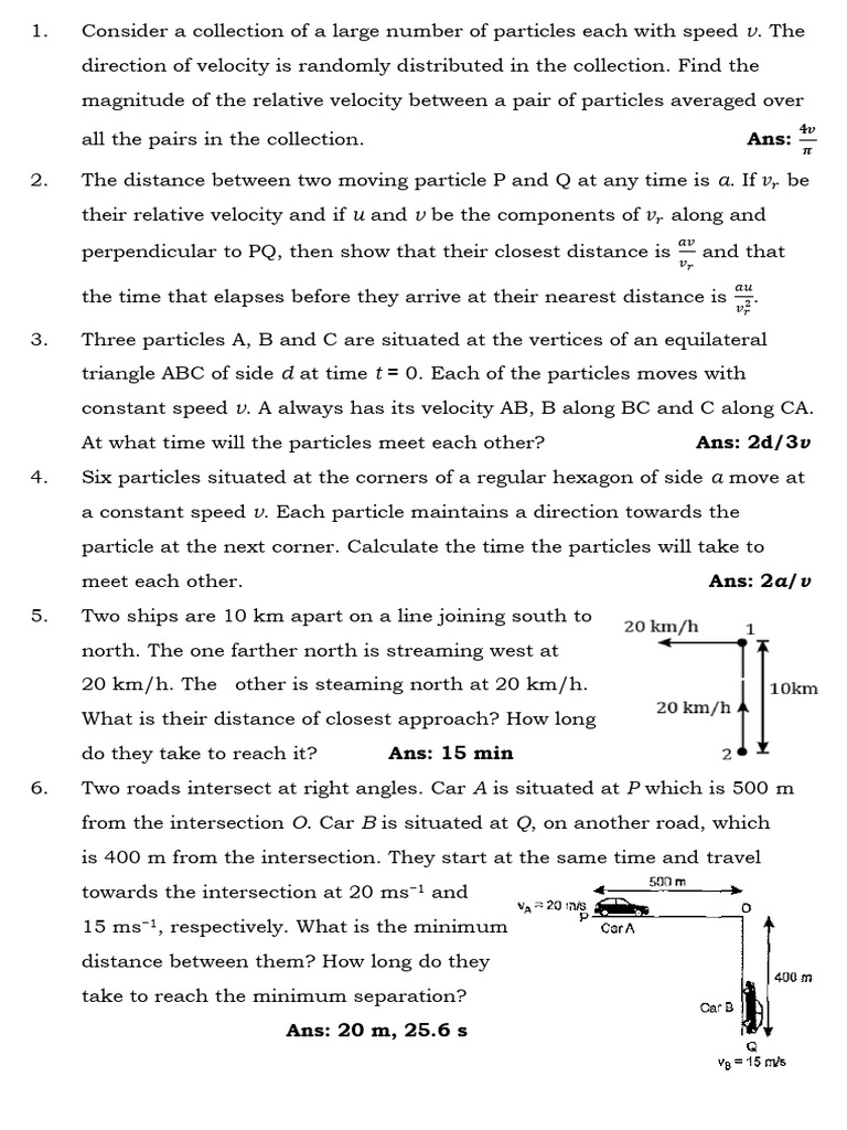 Relative Velocity - 2D | PDF