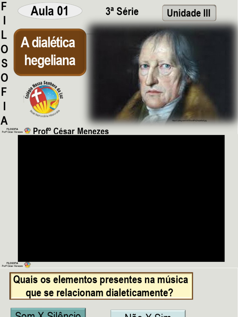 Aula 01 - Dialética Hegeliana - 3 Série - Unid III - 2024 | PDF