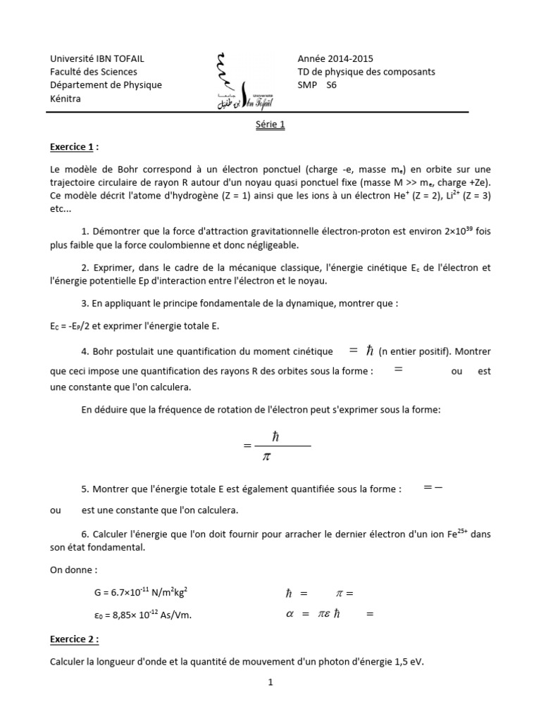 TD Physique Des Composants | PDF