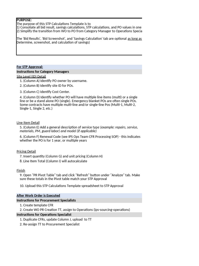 PR Template Sheet | PDF