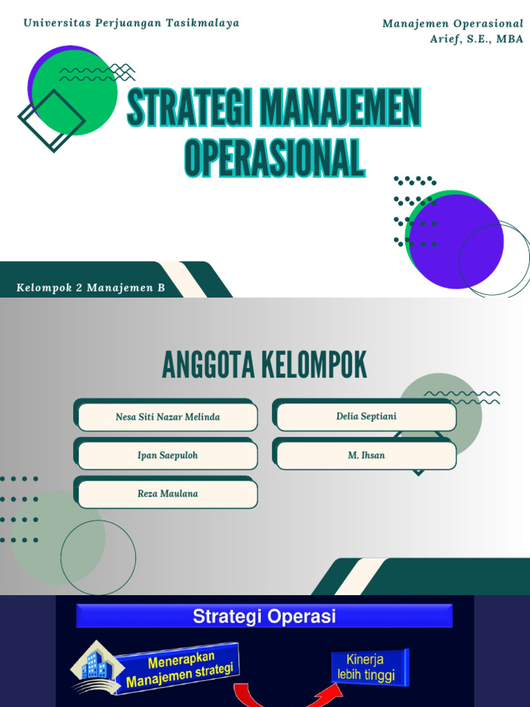 Strategi Manajemen Operasional Efektif | PDF