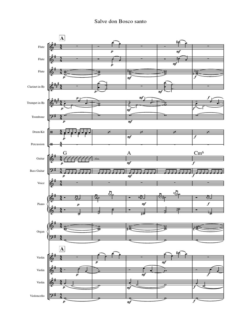 Salve Don Bosco Santo PARTITURA | PDF