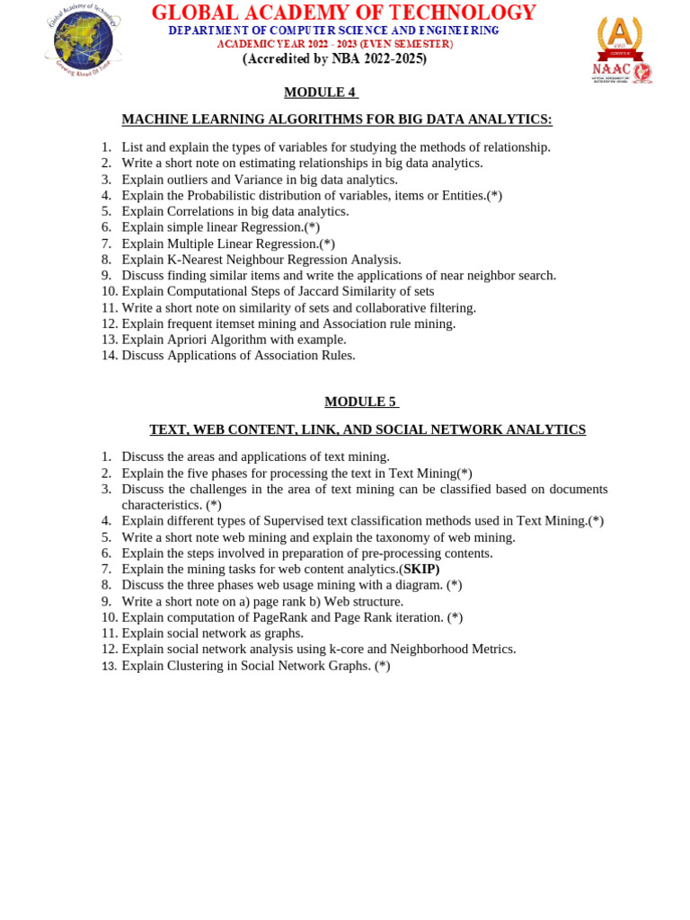 MODULE 4 and 5-QB | PDF