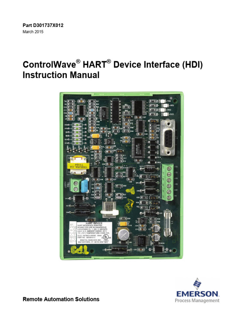 D301737X012 - Highway Addressable Remote Transducer (HART) Device ...