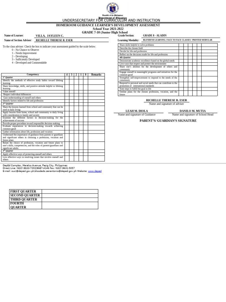 HGP Checklist 2 | PDF
