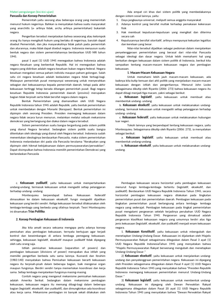 Materi Pengulangan Kelas 1 Tts | PDF