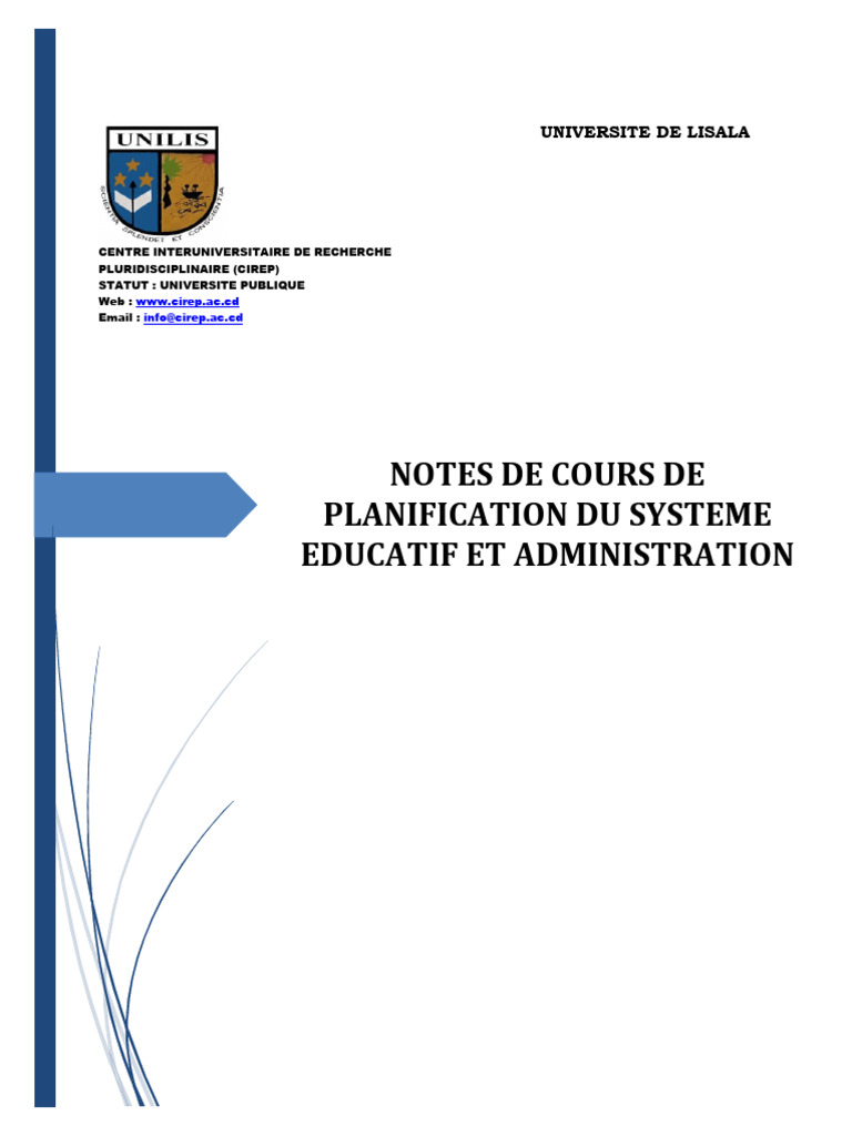 UNITE I Planification Du Systeme Educatif Et Administration o | PDF