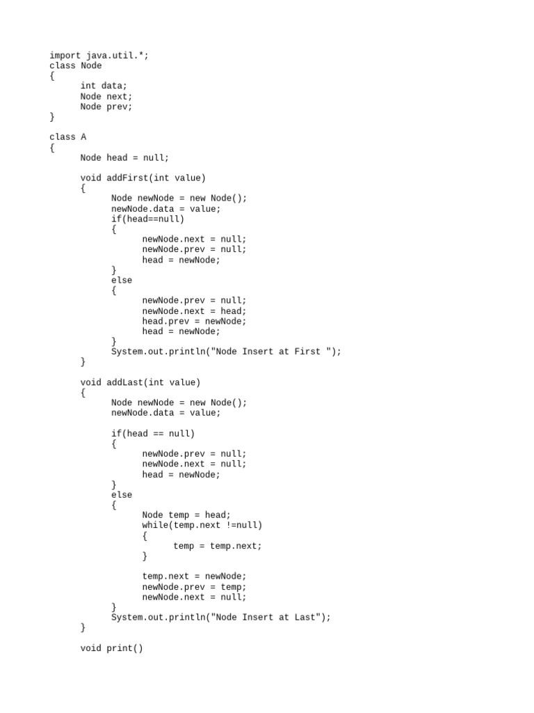 Double Linked List | PDF