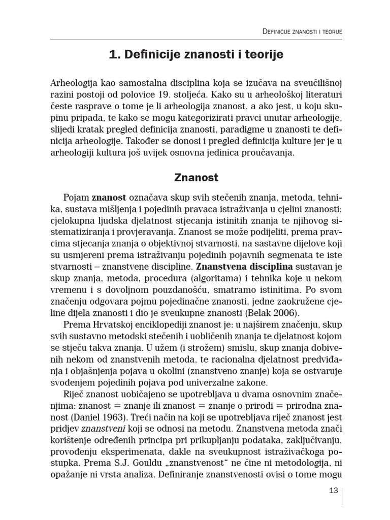 Definicije Znanosti I Teorije | PDF