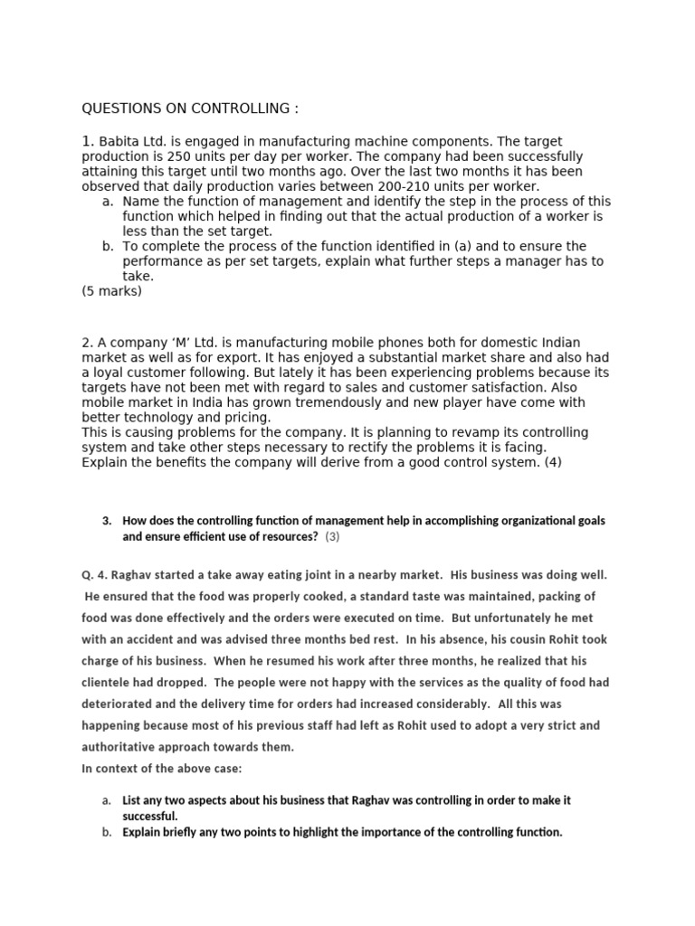 REVISION SHEET- CONTROLLING | PDF