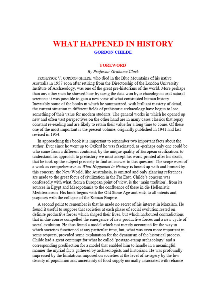 What Happened in History by Gordon Child | PDF