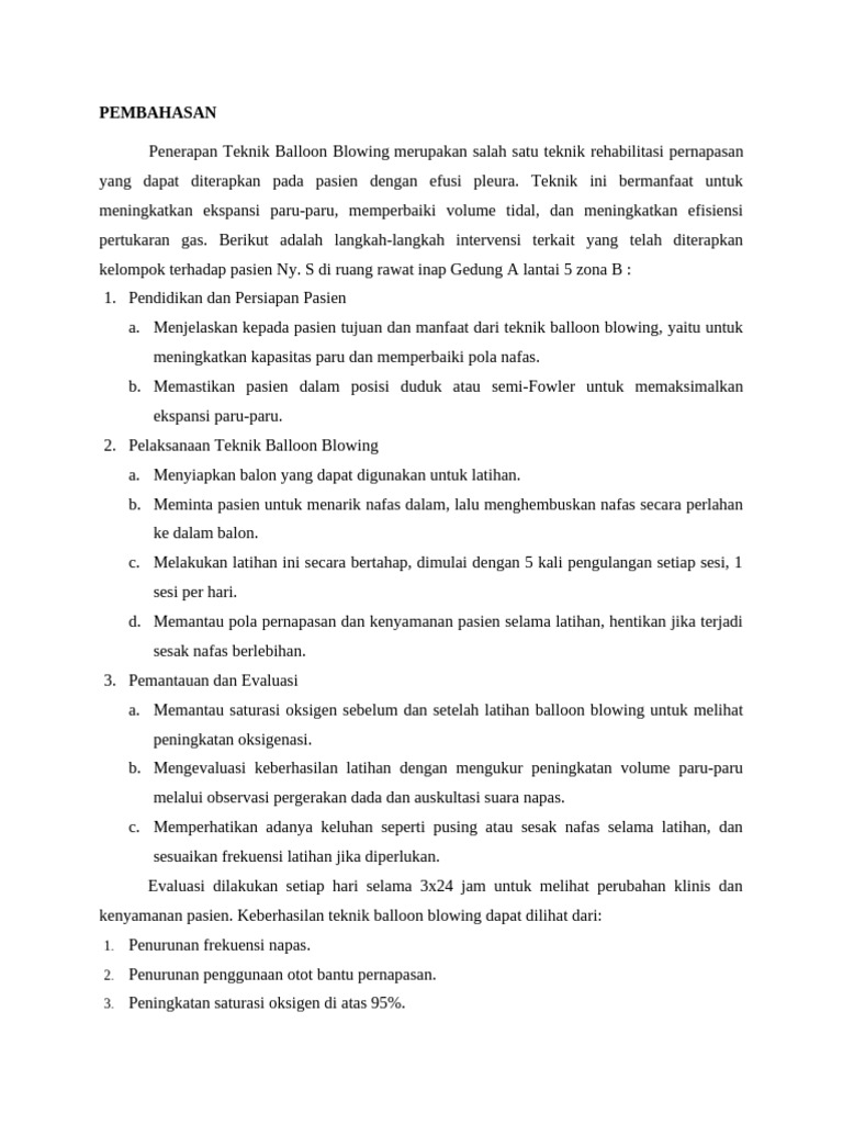 PEMBAHASAN EBN Ballon Blowing | PDF